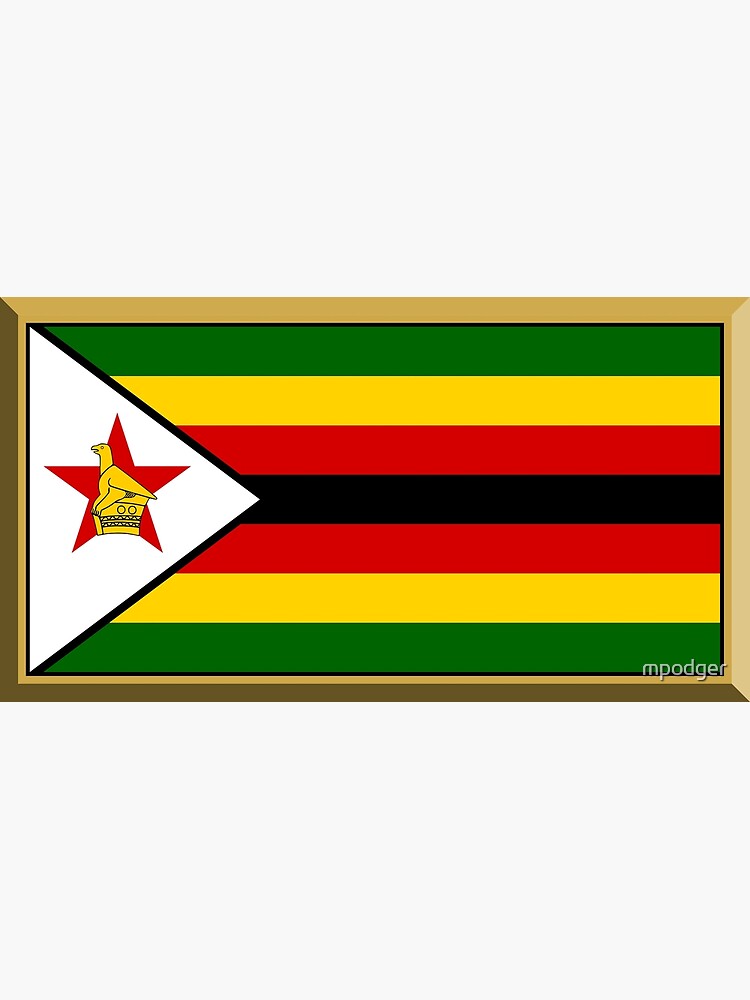 "Zimbabwe Flag Stickers, Gifts, Masks & Products (GF)" Poster for Sale ...