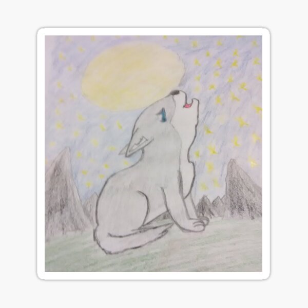 "sad wolf" Sticker for Sale by MsTyson | Redbubble