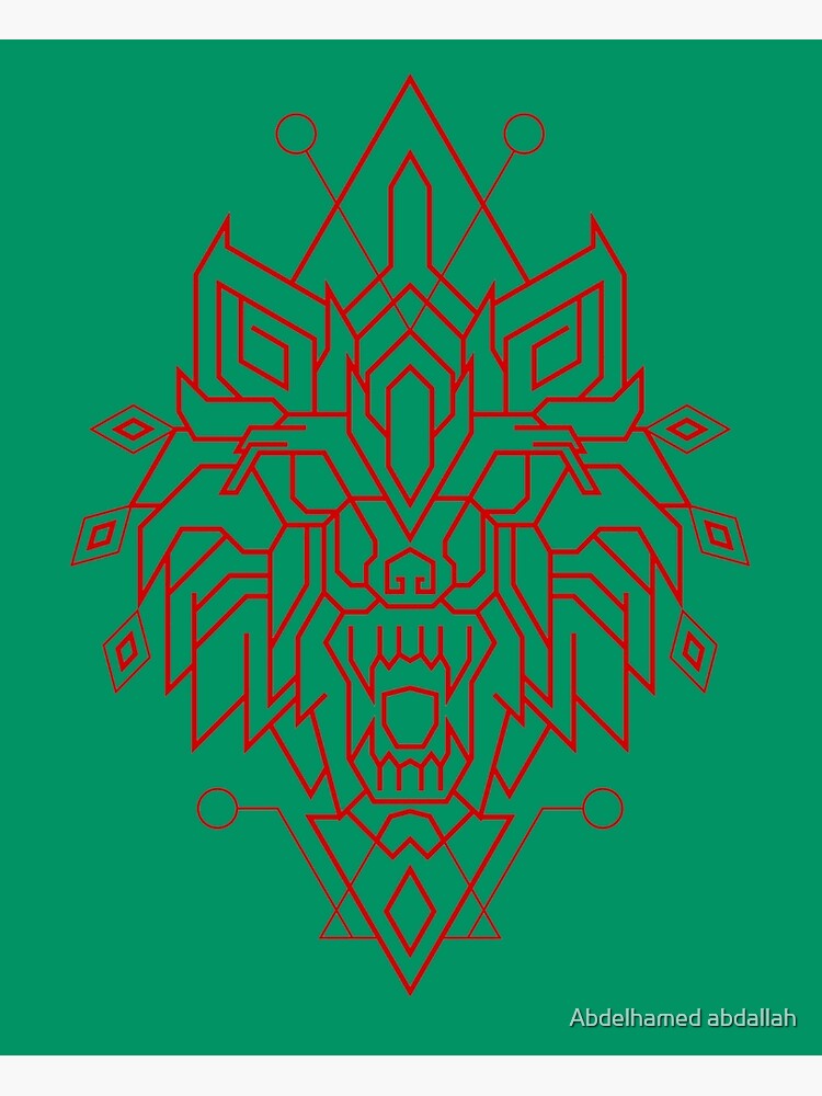 "Geometry Line Angry Wolf" Poster by abdelhamid3 | Redbubble