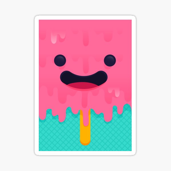 "Cool Melting Popsicle - Smiling Popsicle" Sticker for Sale by ...
