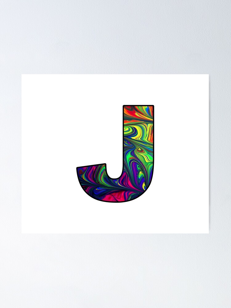 "Colorful letter J" Poster by JaxLooks | Redbubble