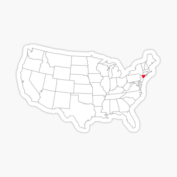 "US outline- nyc" Sticker by magdesigns | Redbubble