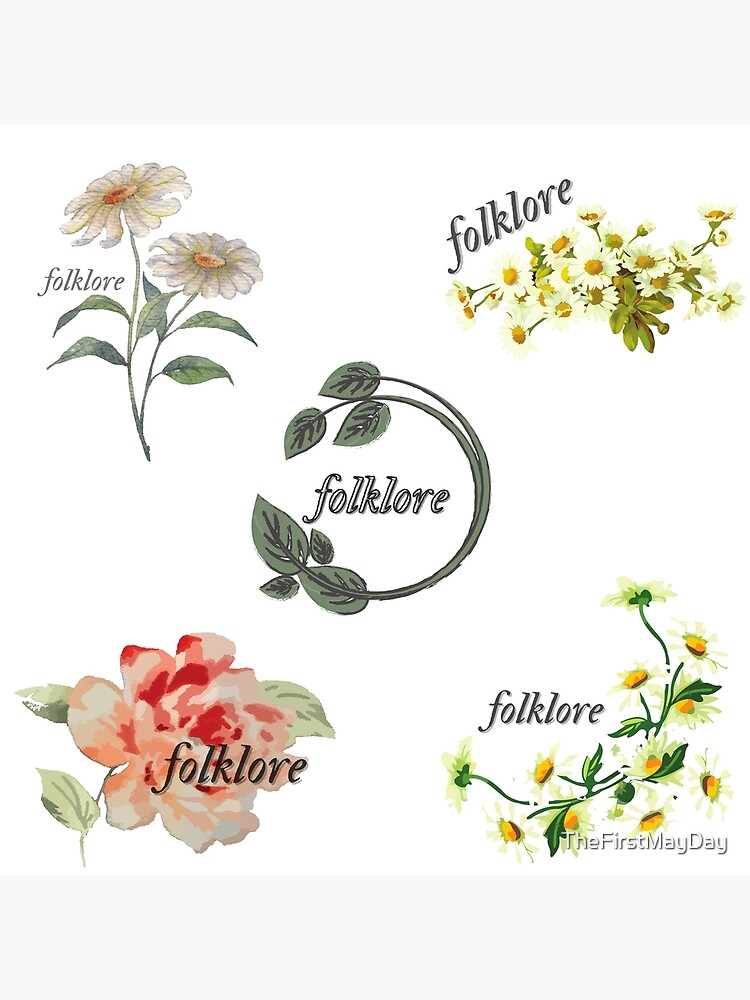 Lámina fotográfica «álbum de folklore Taylor Swift letras de flores ...
