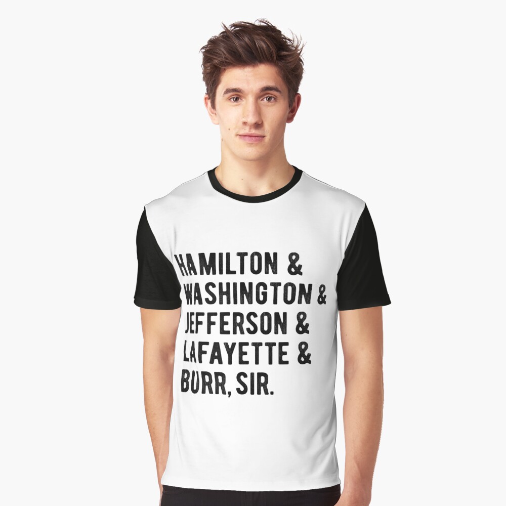 "Hamilton & Washington & Jefferson & Lafayette & Burr, sir" Sticker for ...