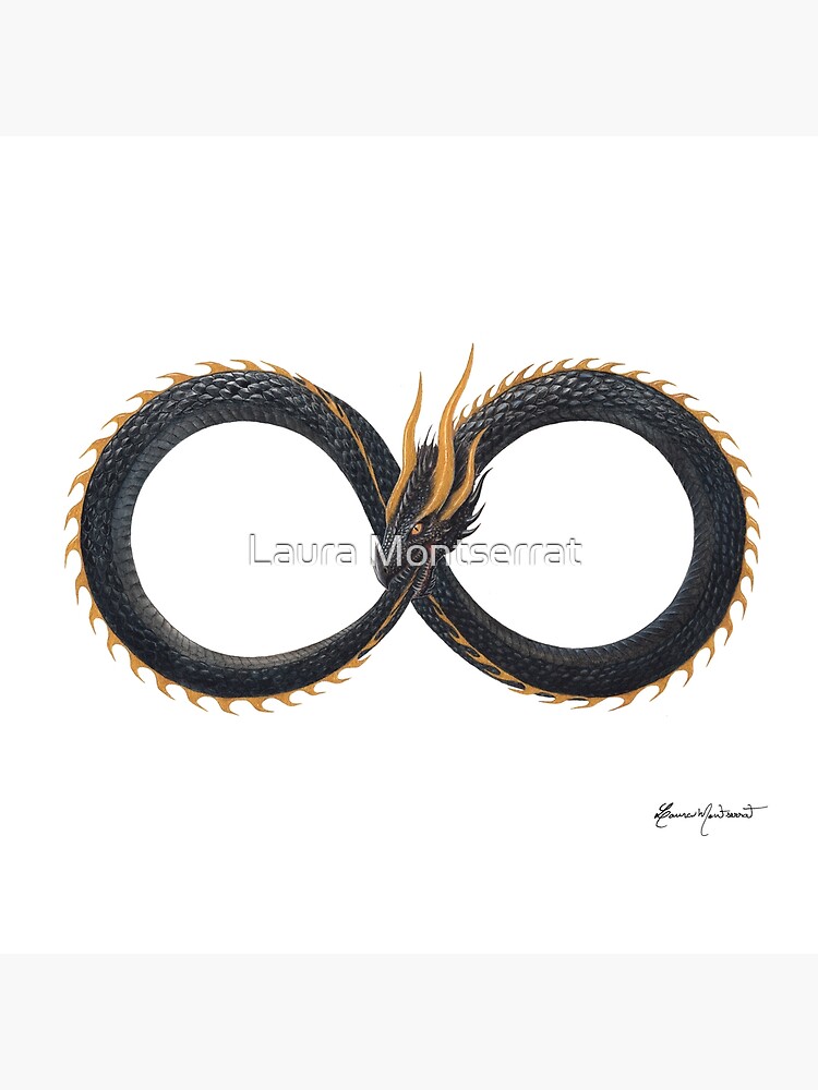 "Ouroboros Dragon - Occult Infinity Symbol" Canvas Print for Sale by ...