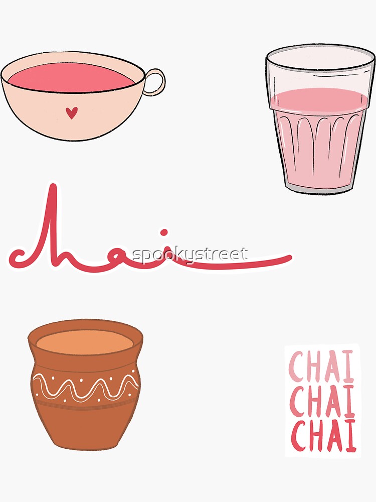 "PINK CHAI sticker pack" Sticker for Sale by spookystreet | Redbubble