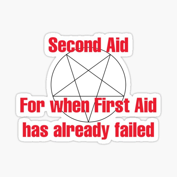 "Second Aid" Sticker for Sale by pbhperseus | Redbubble