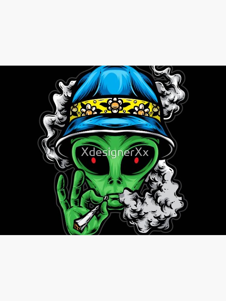 "Smoking Alien" Sticker for Sale by XdesignerXx | Redbubble