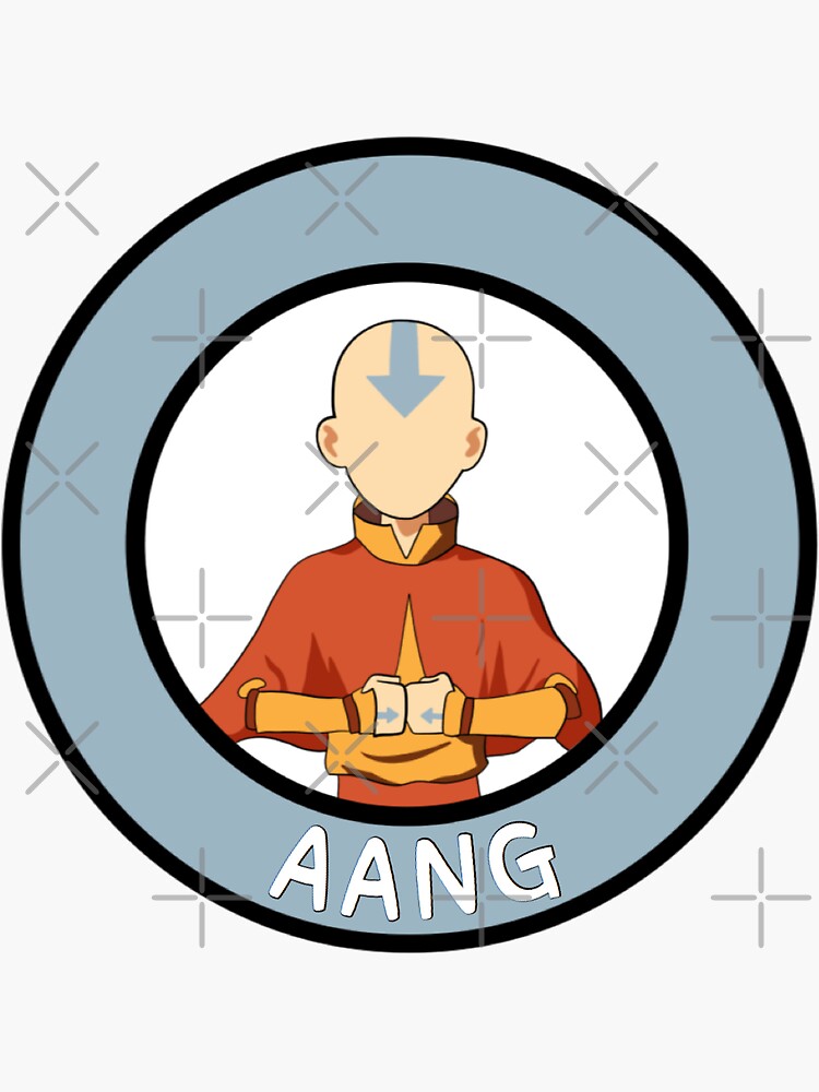 "Aang Badge - Avatar: The Last Airbender" Sticker for Sale by Gonzine ...