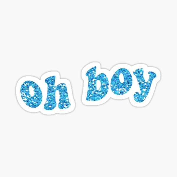 "oh boy" Sticker for Sale by pea-bee | Redbubble