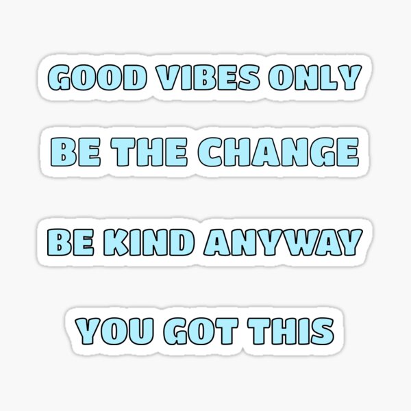 "Positive sticker pack" Sticker by IdeasForArtists | Redbubble