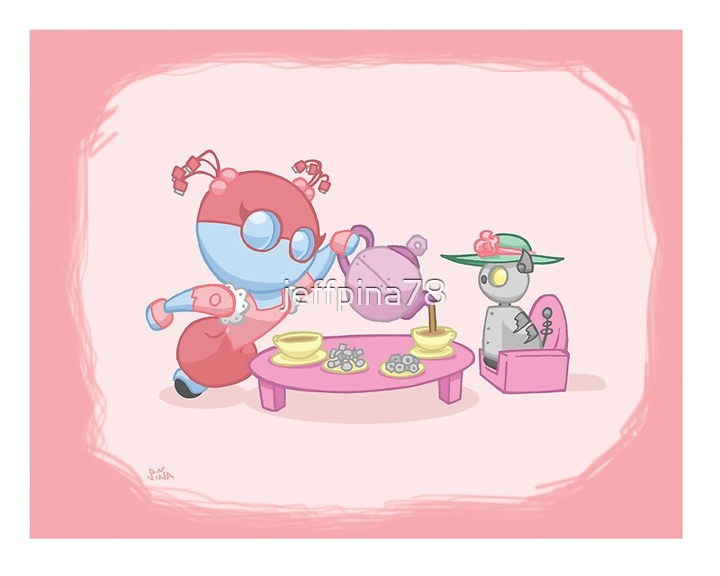 "Little Robot: Tea Party" by jeffpina78 | Redbubble