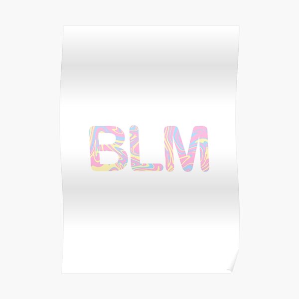 "blm pink, blue,and yellow" Poster by b-stickers1 | Redbubble