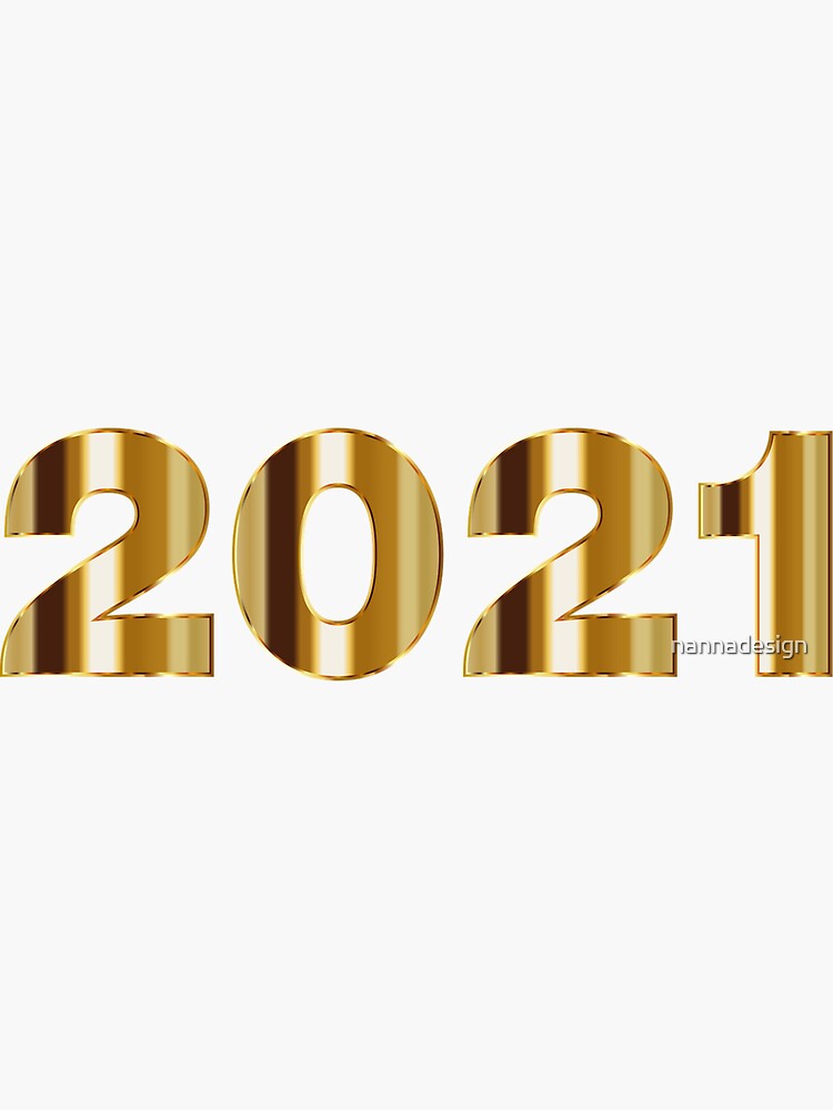 " 2021" Sticker by nannadesign | Redbubble