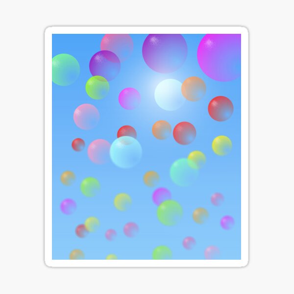 "Coloured bouncy balls" Sticker for Sale by tjf-artworks | Redbubble