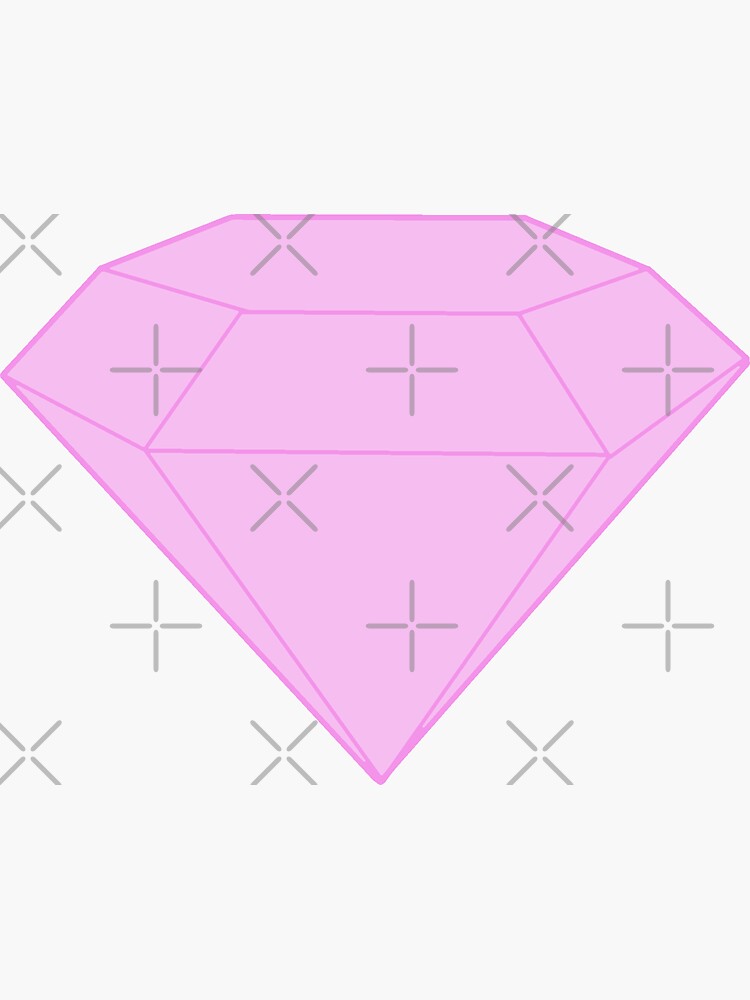 "Pastel pink diamond" Sticker for Sale by Jasminemoorex | Redbubble