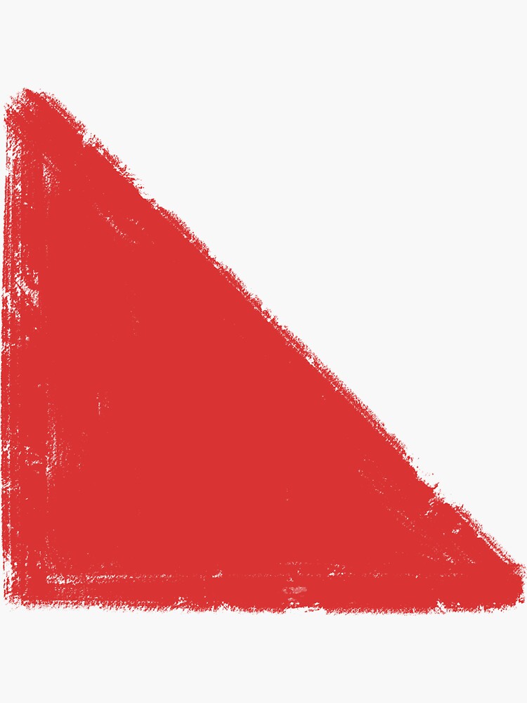 "Red Right triangle" Sticker for Sale by hannawu | Redbubble