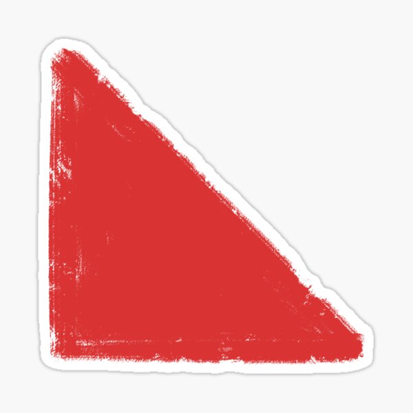 "Red Right triangle" Sticker for Sale by hannawu | Redbubble