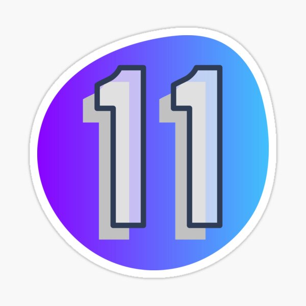 Blue Number 11 Stickers | Redbubble