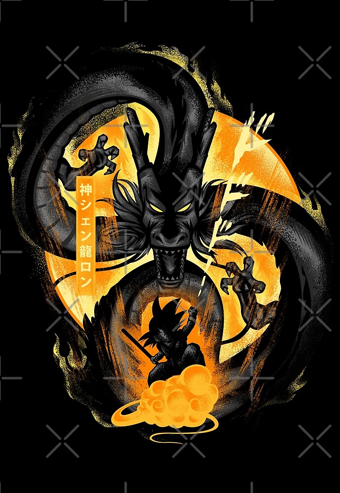 "Attack of Shenron" by Hypertwenty Designs | Redbubble