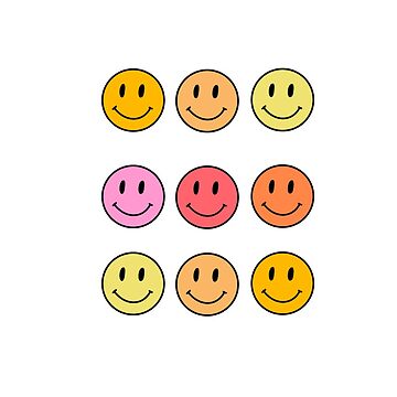 "sunset smiley faces pack" Art Board Print for Sale by xoceline | Redbubble