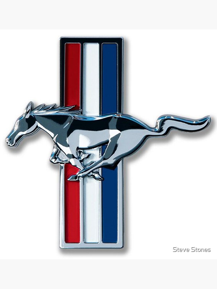 "Mustang Logo" Sticker for Sale by stevestones | Redbubble
