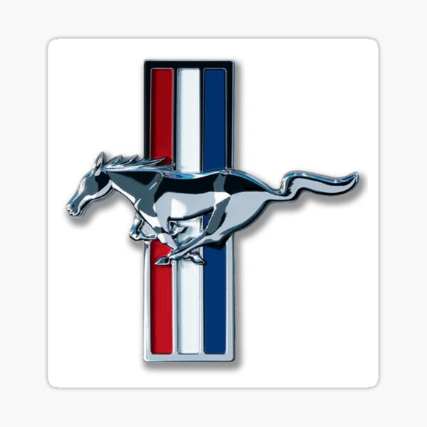 "Mustang Logo" Sticker for Sale by stevestones | Redbubble