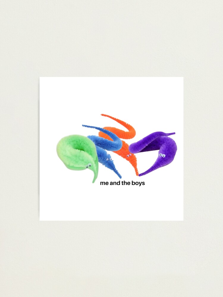 "Me and the Boys + Worm on a string - Funny worm on a string shirt ...