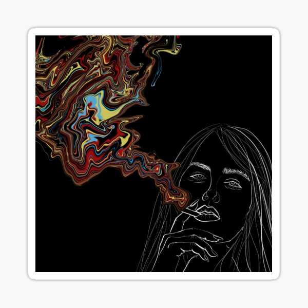 "Trippy smoke " Sticker by Kjdr9w | Redbubble