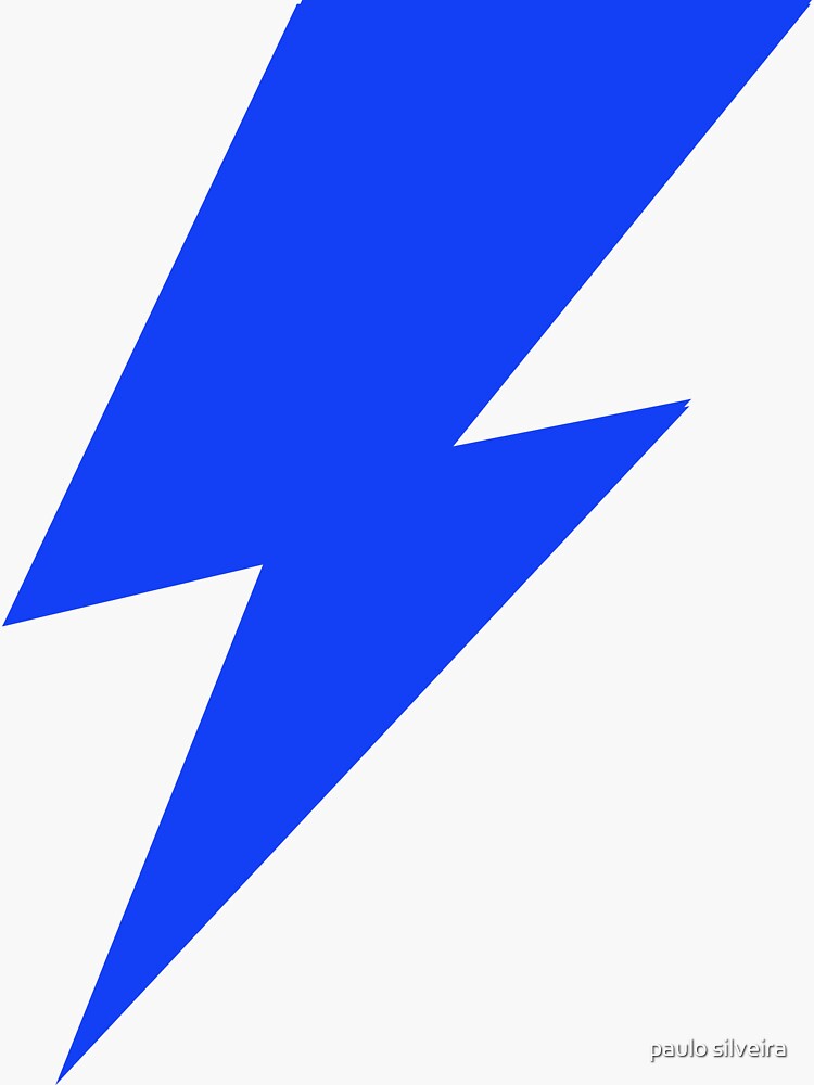 "Blue Lightning bolt" Sticker by hypnotzd | Redbubble
