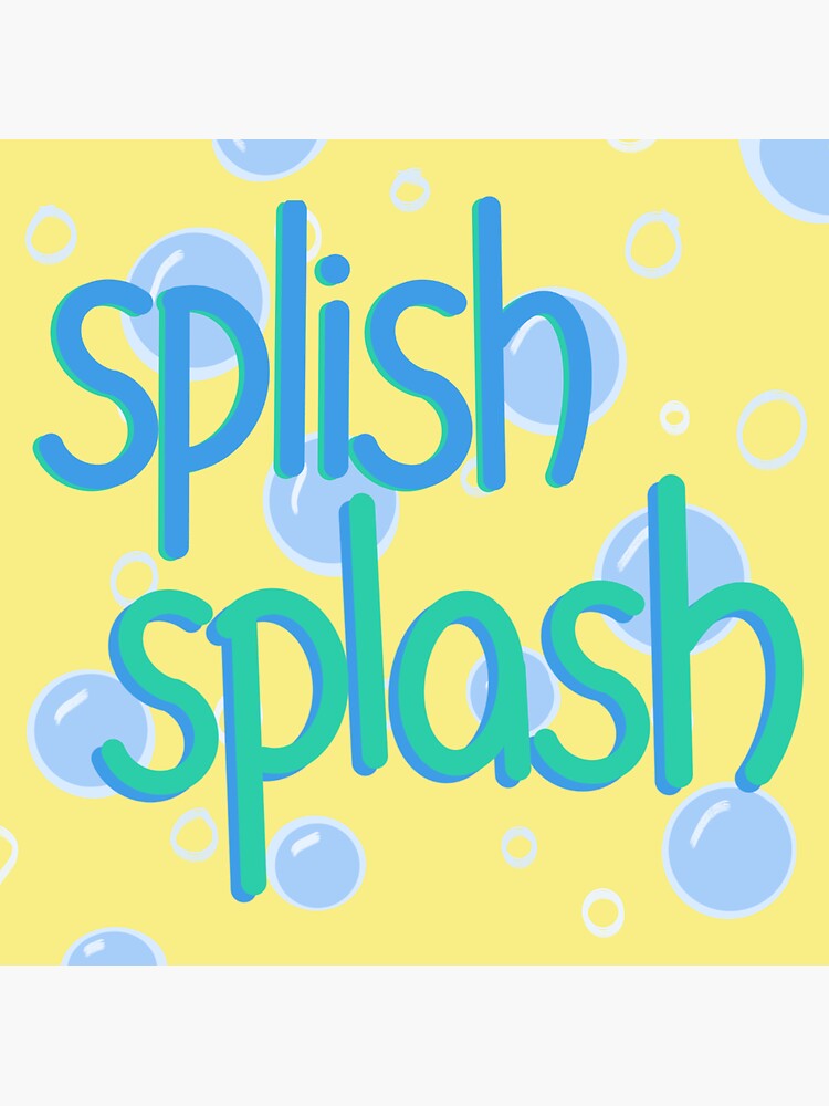 "splish splash bubble design" Sticker for Sale by Emmerbemmer | Redbubble