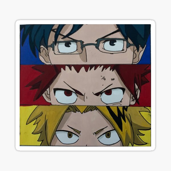 "My Hero Academia Lida, Kirishima, and Denki Collage" Sticker by Nerd ...