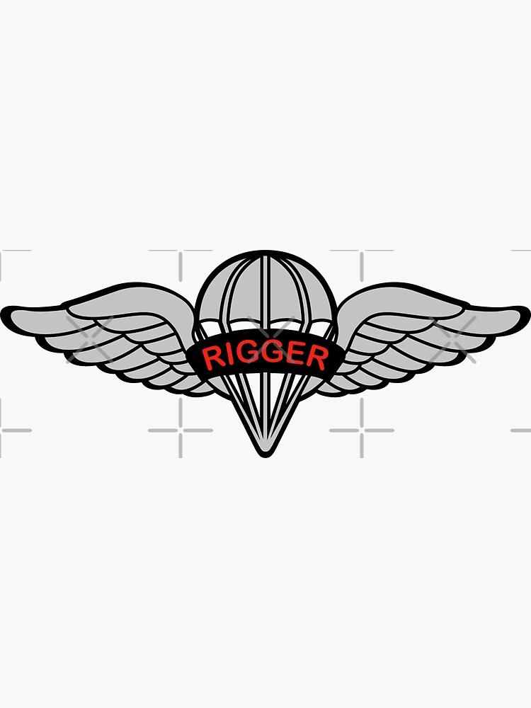 "Parachute Rigger Wings" Sticker for Sale by AutoCtyArtworks | Redbubble