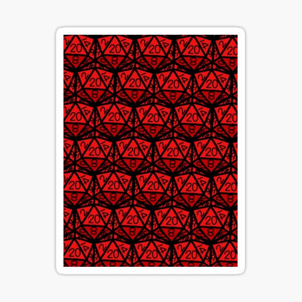"Red d20" Sticker for Sale by TacosForDinner | Redbubble