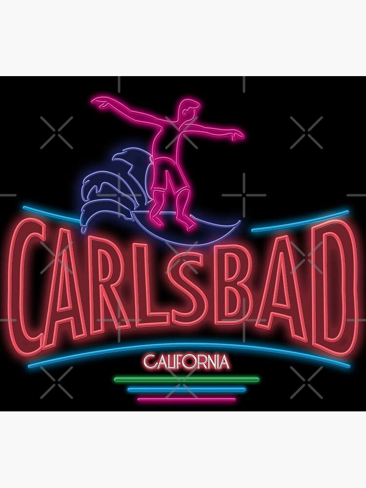 "Carlsbad and kook In Neon" Poster for Sale by xantilly | Redbubble