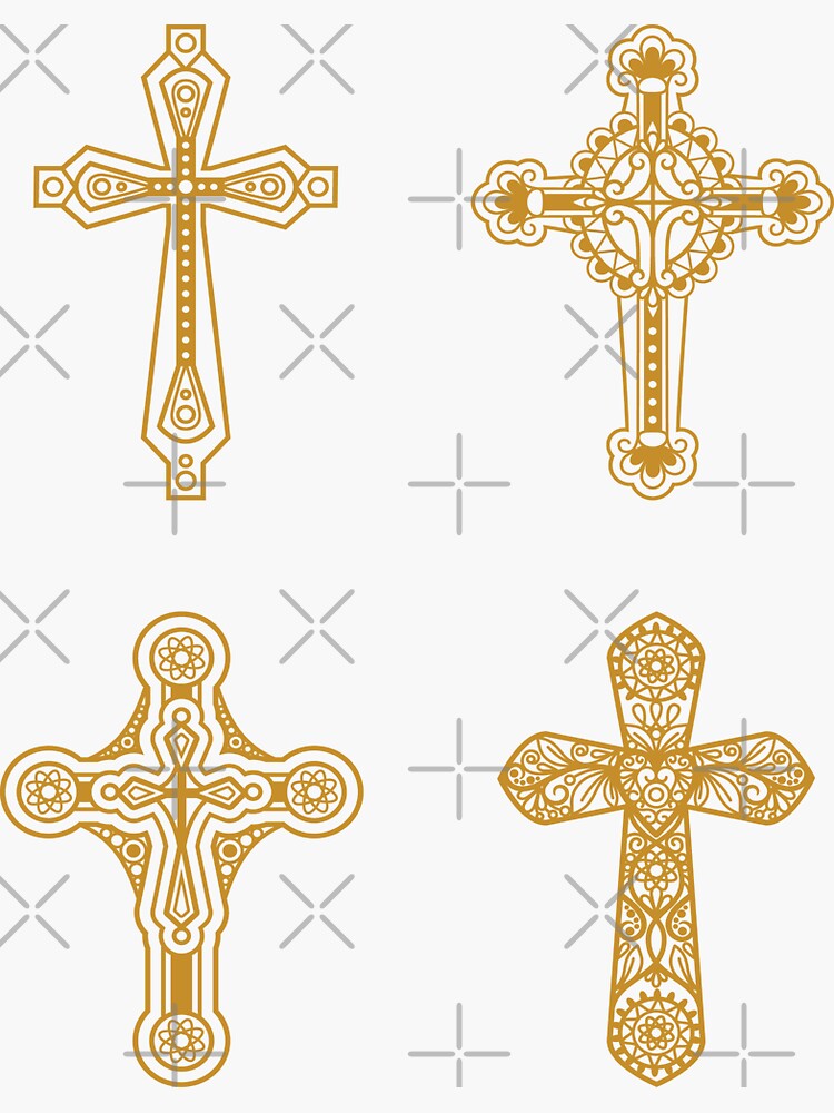 "Catholic Cross" Sticker for Sale by neteor | Redbubble