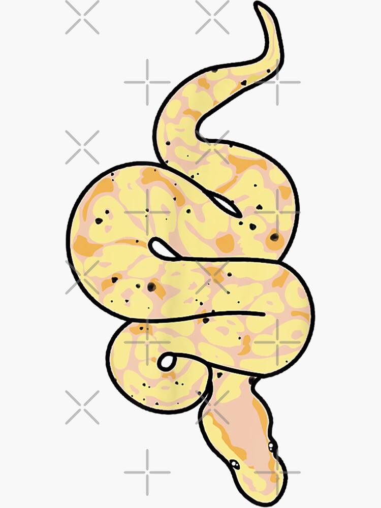 "Snake Lover Reptile Banana Ball Python Funny Noodle " Sticker for Sale ...