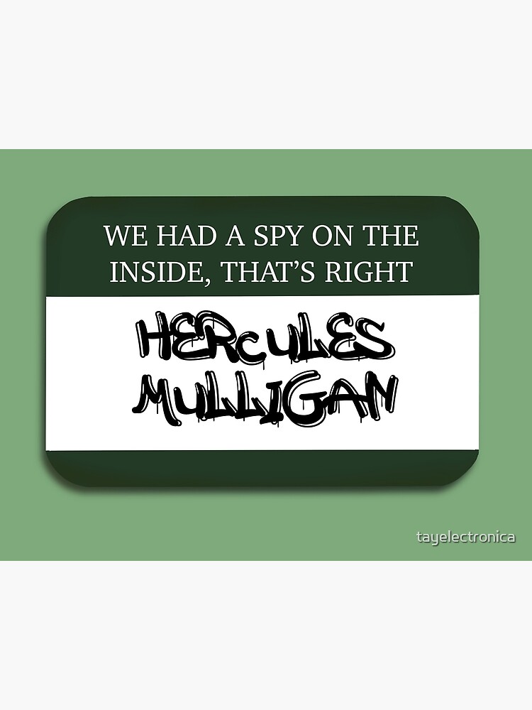 "Hercules Mulligan Hamilton Name Tag Fan Art" Poster for Sale by ...