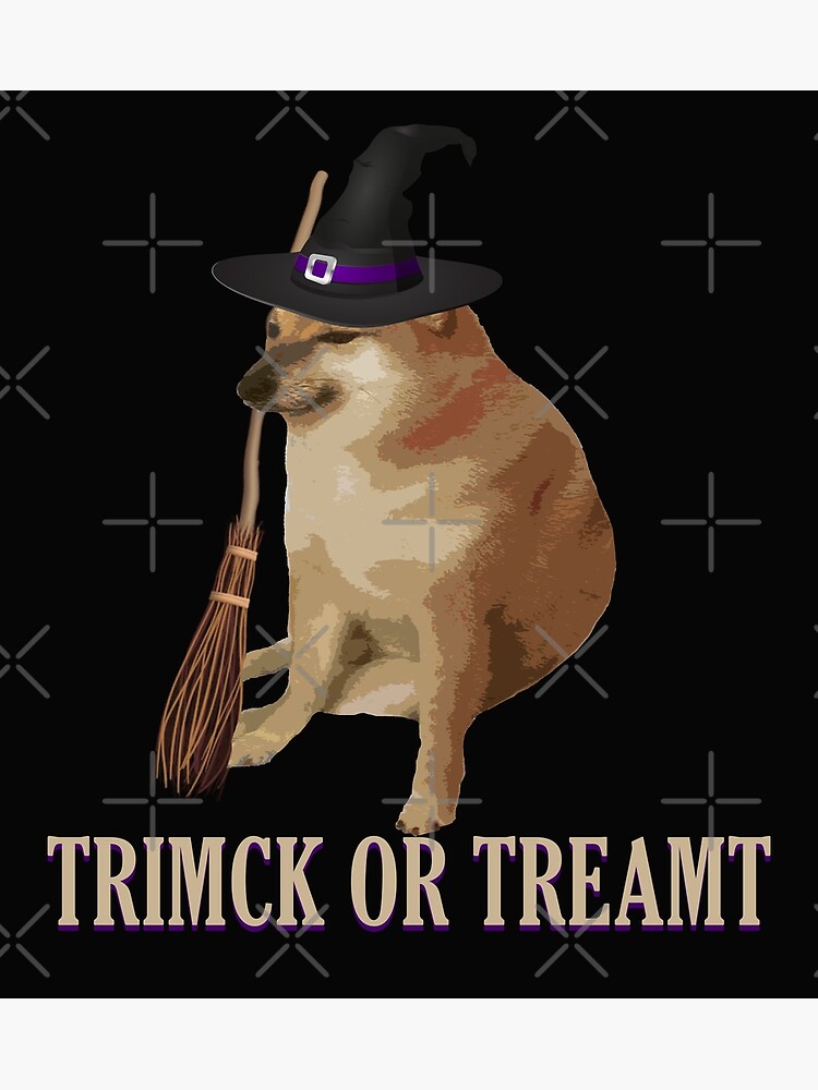 Póster «Halloween de Cheems» de AlmondArtsy | Redbubble