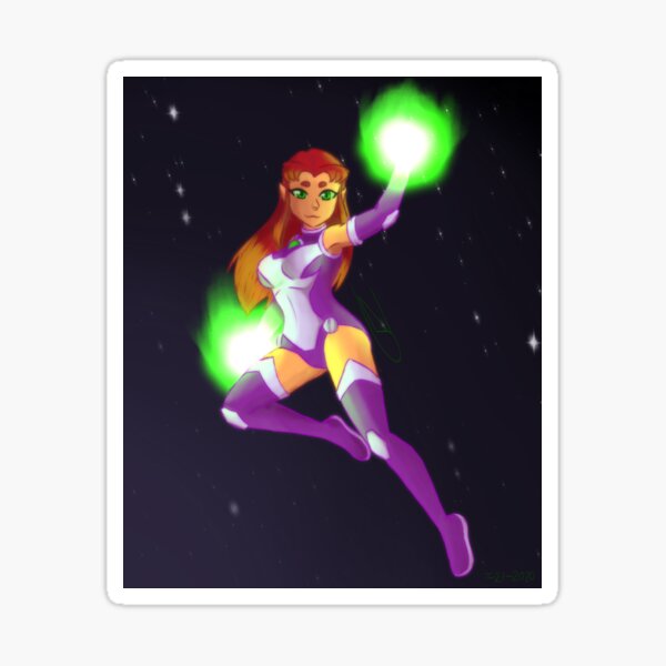 "the Sensational Starfire" Sticker by GoofyZachial | Redbubble
