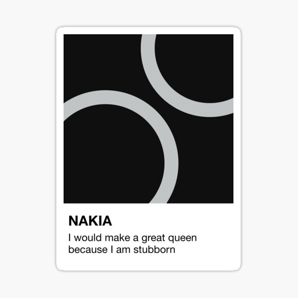 "Nakia Pantone" Sticker for Sale by pranitaloki | Redbubble