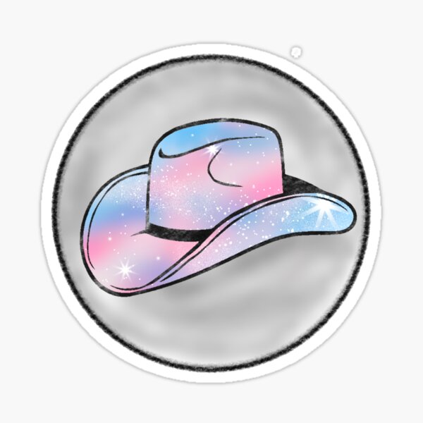 "trans flag Space cowboy hat no words" Sticker by EmVPSwa1 | Redbubble