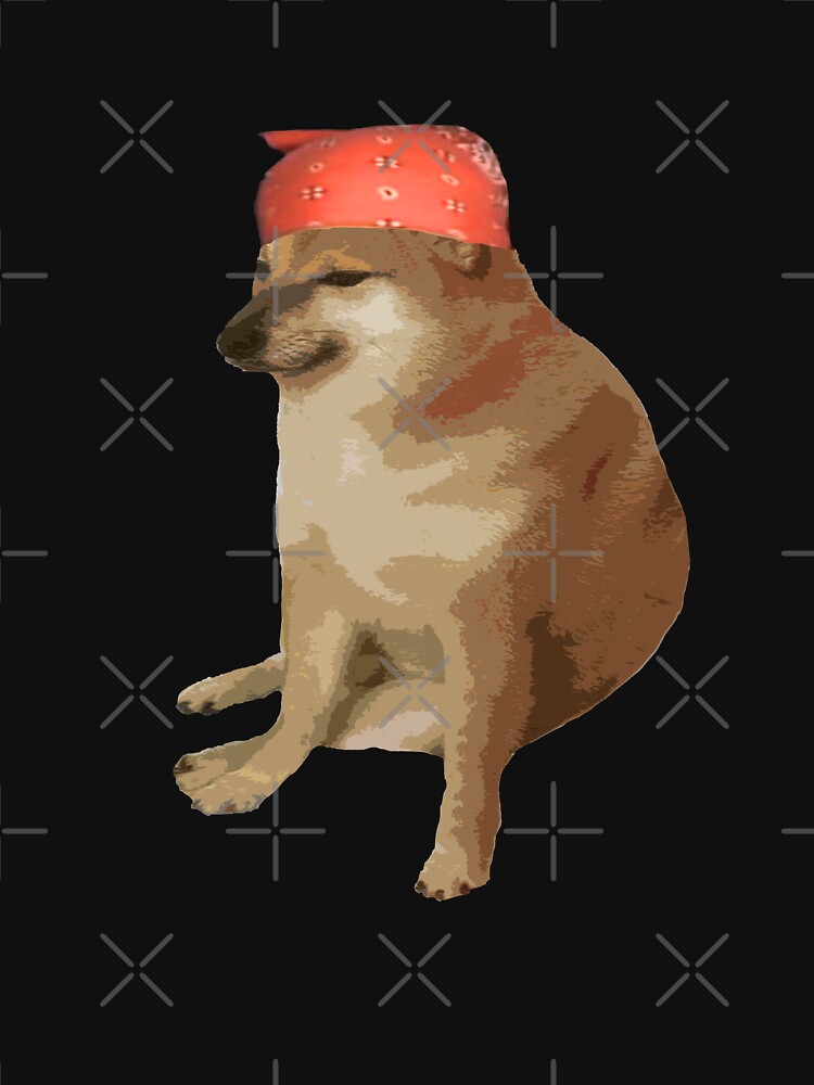 "Cheems Red Bandana" T-shirt for Sale by AlmondArtsy | Redbubble ...