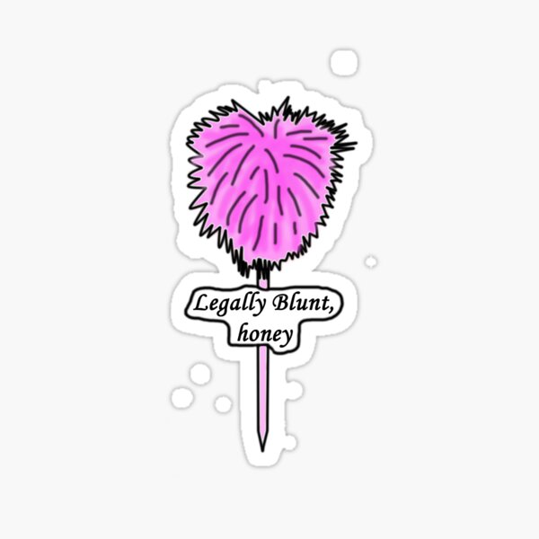 "Legally Blunt" Sticker for Sale by Liquen | Redbubble