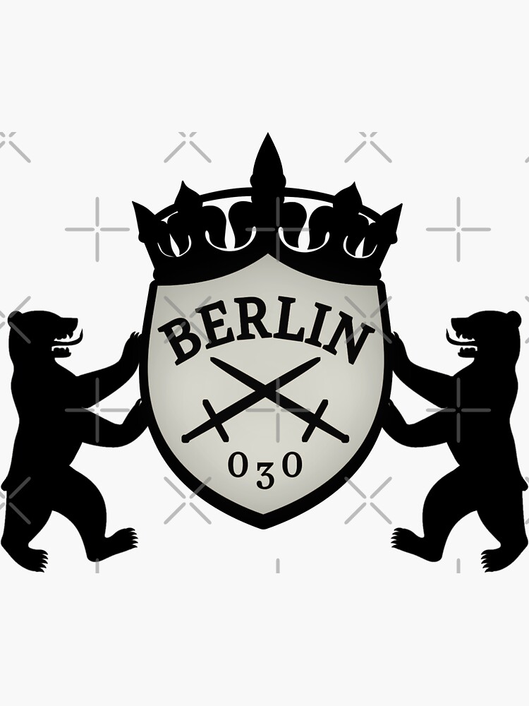 "Berlin Bear Shield" Sticker by Kolsab | Redbubble