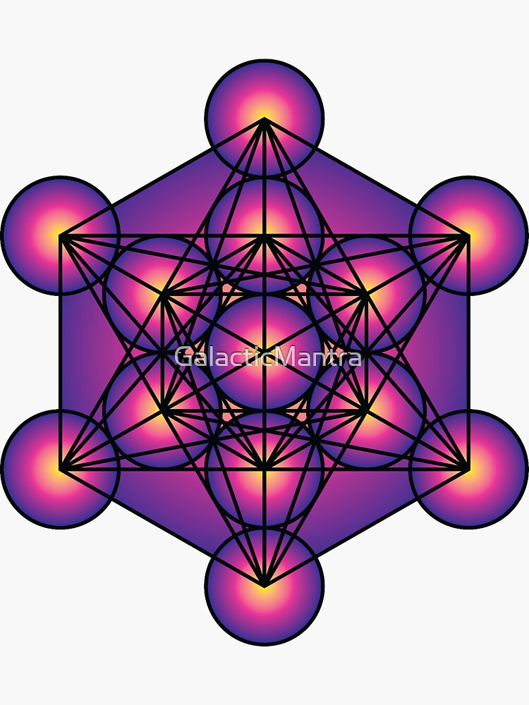 "Metatron's Cube" Sticker by GalacticMantra | Redbubble