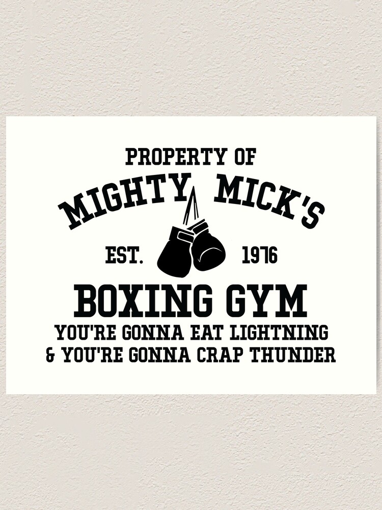 "Mighty Mick's Boxing Gym" Art Print by SparksGraphics | Redbubble