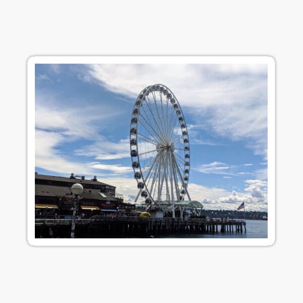 "The Seattle Great Wheel Ferris Wheel" Sticker for Sale by DeeElle ...