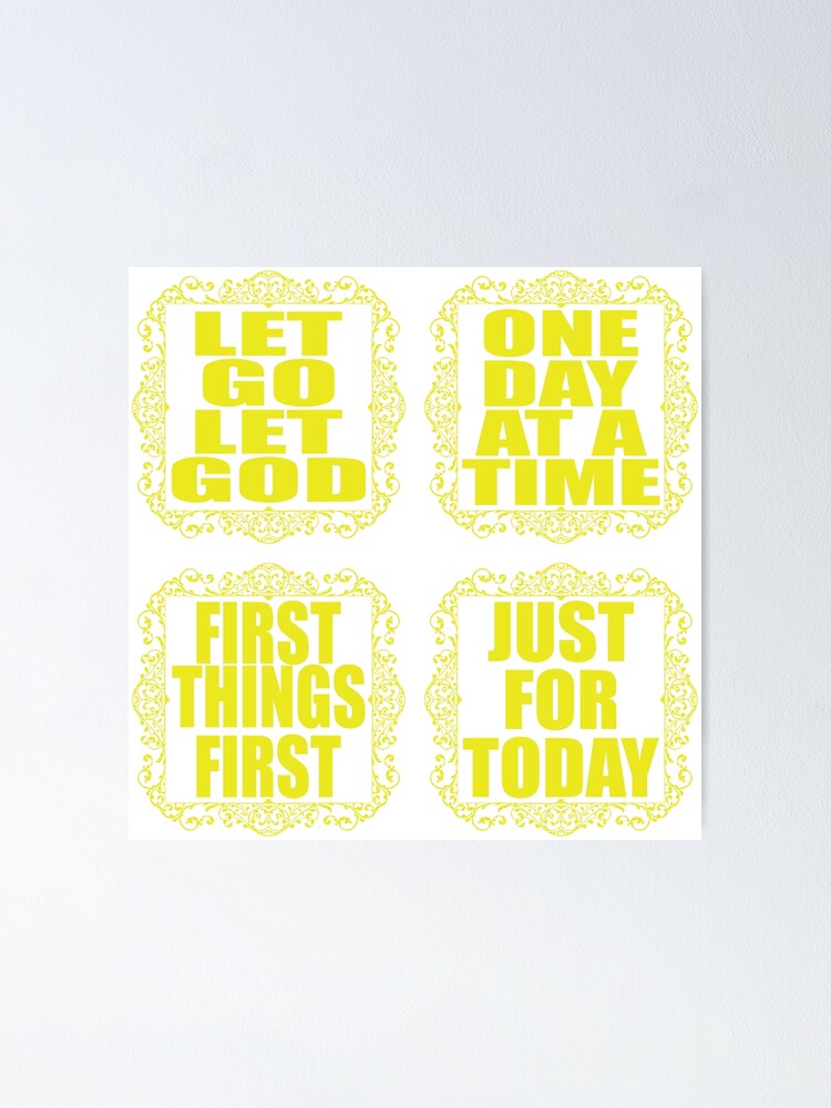 "yellow recovery slogans" Poster by yarddog66 | Redbubble