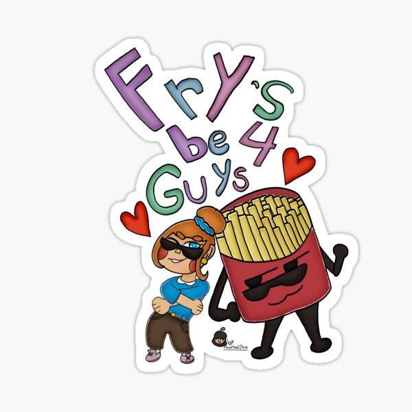 "Frys be 4 guys cool cute custom " Sticker for Sale by flowerheadstem ...
